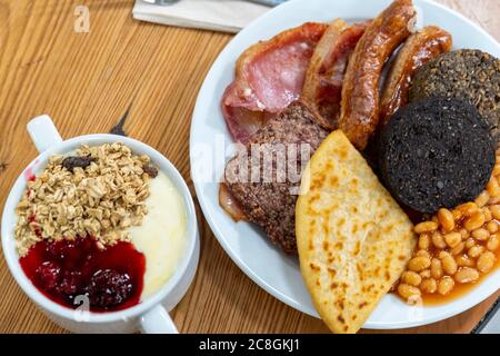 full Scottish breakfast Stock Photo - Alamy