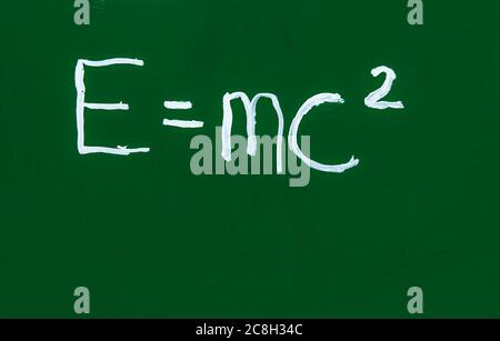 Einstein's formula of relativity theory Stock Photo - Alamy