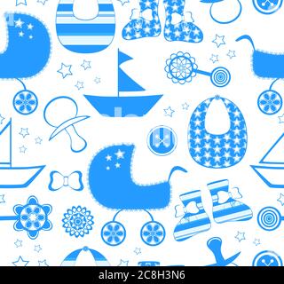 background of baby bib pattern, vector illustration Stock Vector Image ...