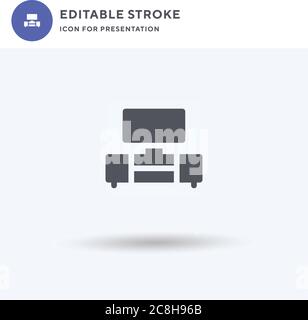 Chandelier flat white icons on round color backgrounds Stock Vector ...