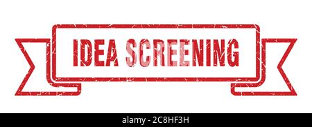 idea screening ribbon sign. idea screening vintage retro band Stock ...