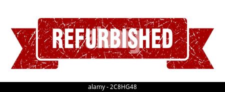 refurbished ribbon sign. refurbished vintage retro band Stock Vector ...
