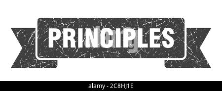 principles ribbon sign. principles vintage retro band Stock Vector ...