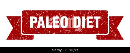 paleo diet ribbon sign. paleo diet vintage retro band Stock Vector ...
