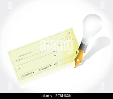 check checkbook cartoon vector illustration Stock Vector Image & Art ...