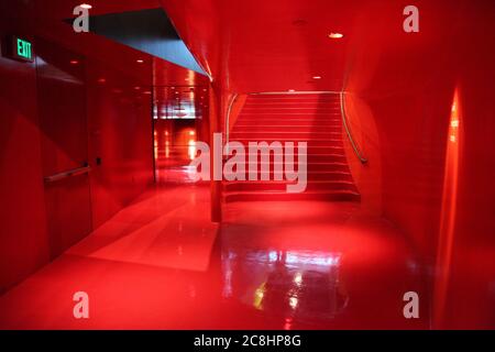 Red Hall, Central Library, Seattle Stock Photo - Alamy