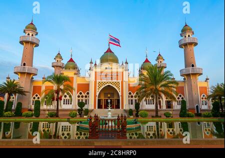 The central Mosque of Pattani province, Thailand under the blue cloudy ...