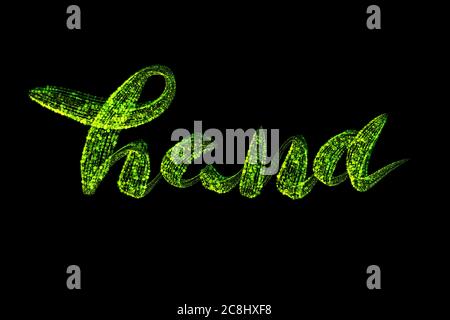 HUMAN text written on black orange sticker stamp Stock Photo - Alamy