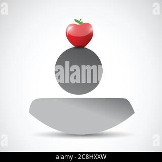 Avatar with apple illustration design over a white background Stock ...