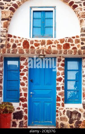 traditional greek village exo gonia on santorini Stock Photo - Alamy