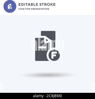 Failed icon vector, filled flat sign, solid pictogram isolated on white ...