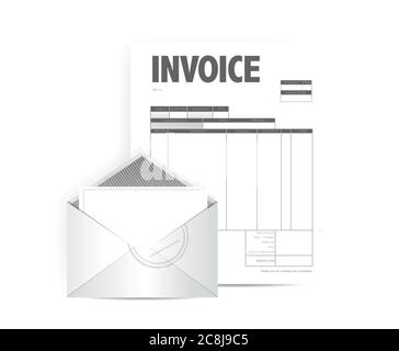 invoice icon over white background, vector illustration Stock Vector ...