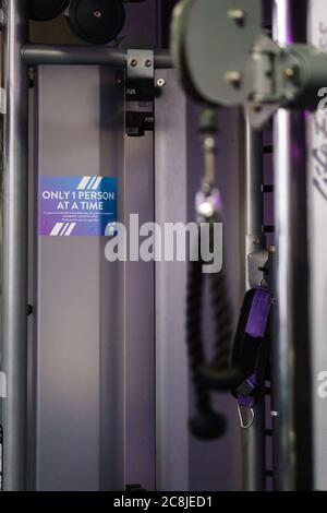 Anytime Fitness, Worthing, UK. 25th July, 2020. People return as Gyms ...
