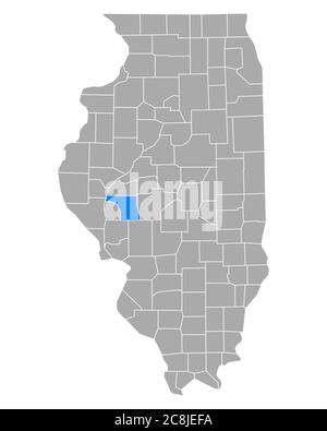 Map of Morgan in Illinois Stock Photo - Alamy
