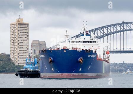 Oil tanker BW Bobcat with a capacity of 50,000 tonnes (DWT) of fuel is ...