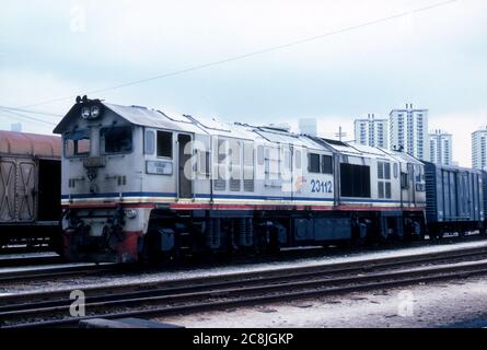Class 23 diesel locomotive No. 23112 "Panduan" at Singapore railway ...