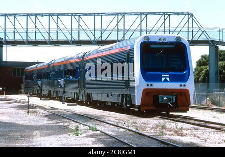 Australind train at Claisebrook railway depot, Perth, Western Australia ...