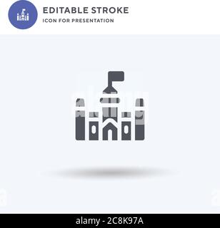 Parliament icon vector, filled flat sign, solid pictogram isolated on ...