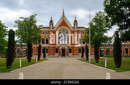 Dulwich College boys school. View through the gate of the Great Hall ...
