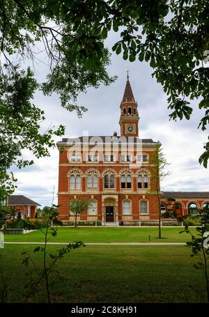 Dulwich College boys school. View through the gate of the Great Hall ...