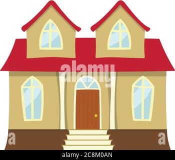 Two floors house Stock Vector Image & Art - Alamy