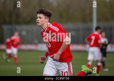 Neco Williams of Wales in action. Wales v North Macedonia, FIFA World ...