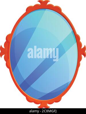 vanity wall mirror cartoon vector illustration Stock Vector Image & Art ...