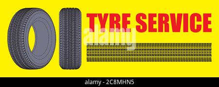 Tyre shop service and repair logo design template. Vector and ...