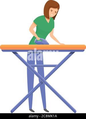 Yellow electric steam iron cartoon illustration Stock Vector Image ...