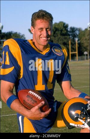 Los Angeles Rams quarterback Jim Everett during action against the San ...