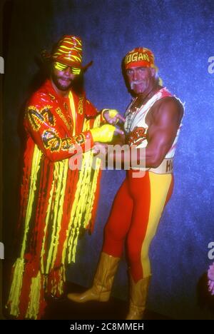 Randy Savage Macho Man Hulk Hogan 1995 Photo By John Barrett/PHOTOlink ...
