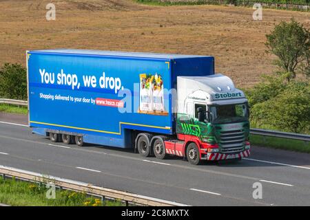 Tesco Haulage delivery trucks, lorry, transportation, truck, cargo ...