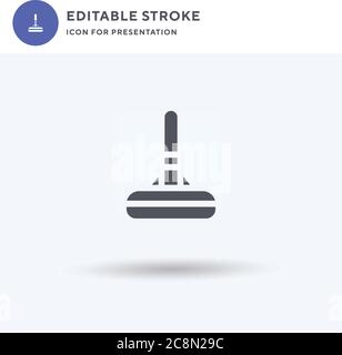 Mop icon vector, filled flat sign, solid pictogram isolated on white ...