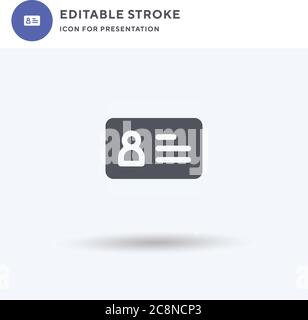 Driving License icon vector, filled flat sign, solid pictogram isolated ...