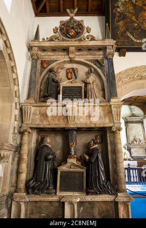 Fitzherbert family memorial in the old church of St Mary's, Tissington ...