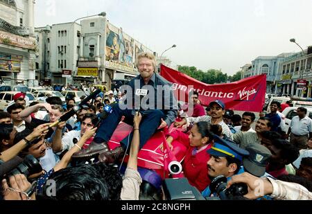 Virgin airlines boss Sir Richard Branson arriving at Lagos Airport in ...