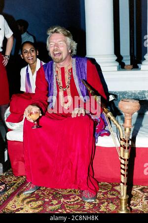 Virgin airlines boss Sir Richard Branson arriving at Lagos Airport in ...