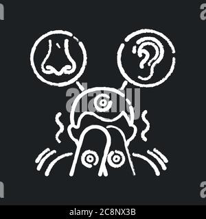 Sensory sensitivity linear icon. Trigger for perception. Physical ...