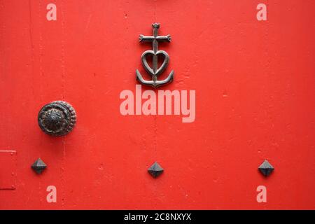 camargue cross anchored heart symbol Stock Photo - Alamy