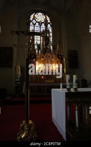 The interior of the God's house for faithful Catholics Stock Photo - Alamy