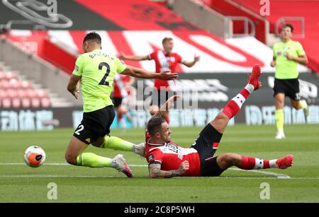 Sheffield United's Danny Ings (left) and Ben Mee show their dejection ...
