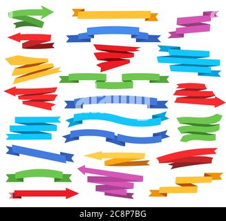 Ribbons set icons. different ribbon icons. Vector Stock Vector Image ...