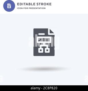 Algorithm icon vector, filled flat sign, solid pictogram isolated on white, logo illustration ...