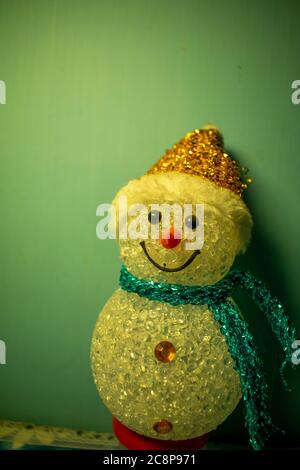 snowman showpiece made of glass beads Stock Photo - Alamy