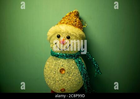 snowman showpiece made of glass beads Stock Photo - Alamy