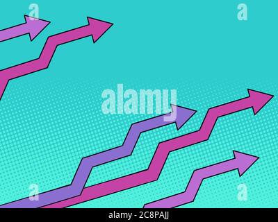 Line charts curves. Vector growth business graphic info vertical ...