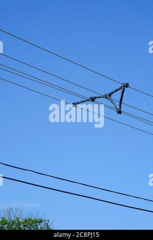 cable spacers in use on high voltage overhead power cables zala county ...