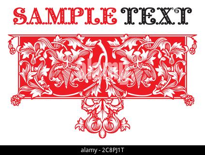 Book frontispiece title page decorative design in retro Soviet style ...