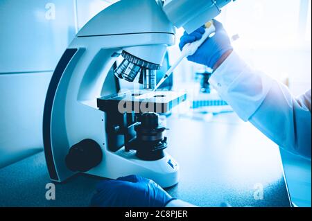 Cytological and morphological examination in the laboratory Stock Photo ...