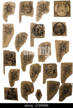 Fancy Drop Cap Letter L Stock Photo - Alamy